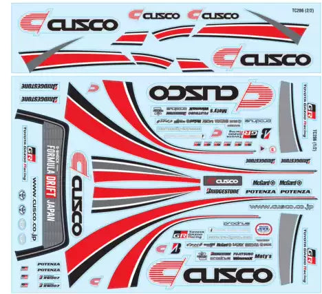 1-10 LIVERY: CUSCO DECAL SHEET STICKERS [TEAM-C] TC932 – Super-G R/C ...