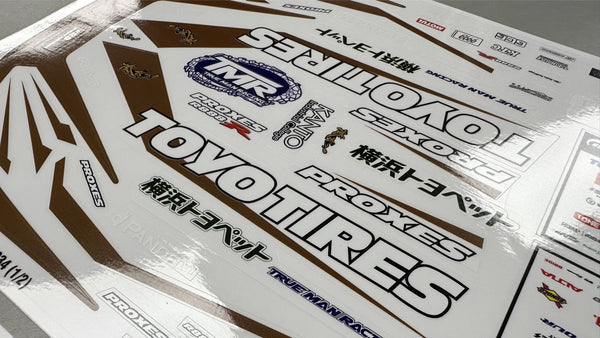 1-10 LIVERY: TOYO TIRES GOLD GRAPHICS DECAL SHEET FORMULA DRIFT STICKE ...