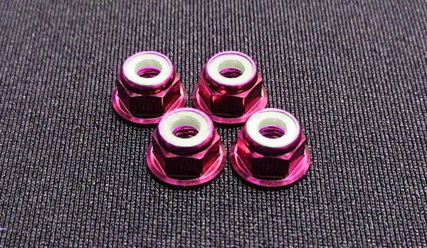4MM PINK WHEEL NUTS LUG NUT NYLON INSERT (NYLOCK) [SCALE REFLEX] 81513 ...