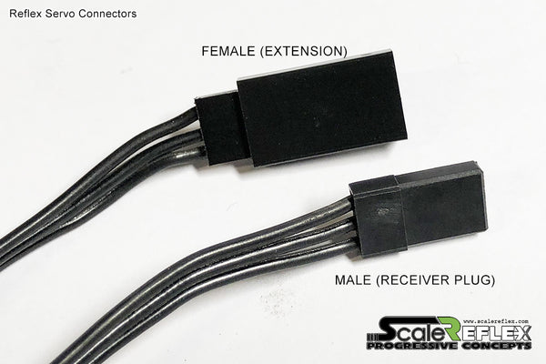 Reflex Servo Connector - Extension (MALE - FEMALE) Plugs [Scale Reflex ...