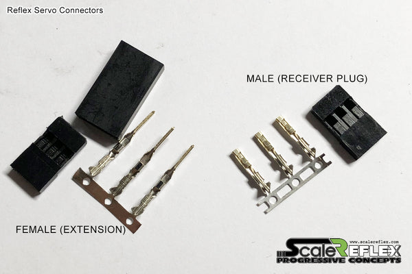 Reflex Servo Connector - Extension (MALE - FEMALE) Plugs [Scale Reflex ...