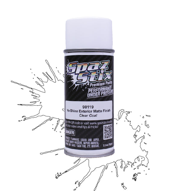 FLAT CLEAR - NO SHINE (MATTE) Spray Paint [Spaz Stix] SZX90119 – Super ...