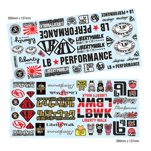 1-10 SLAPS: Liberty Walk - LB Performance Decal Sheet LBWK DRIFT STICK ...